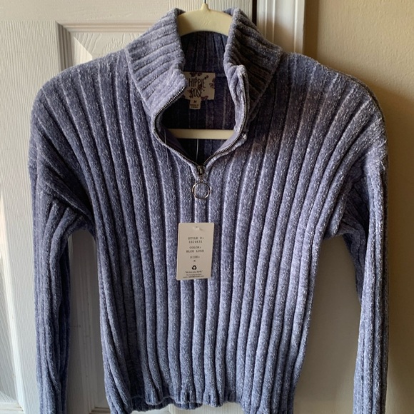 Hippie Rose | Sweaters | Nwt Hippie Rose Periwinkle Sweater | Poshmark